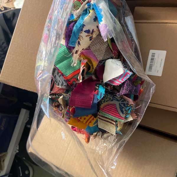 Recycled Handmade Colorful Sari Fabric Garland | Upcycled Indian Boho ...