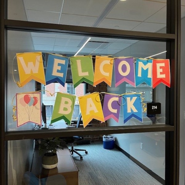 Printable Welcome Back Banner, Pastel Party Bunting, Easy Download - Etsy