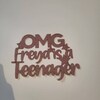 Personalised OMG Teenager Cake Topper Glitter Card 13th 13 Party ...