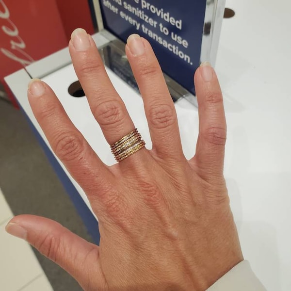 Hammered Bypass Ring, Adjustable Open Band Spiral Ring, Gold or Silver ...