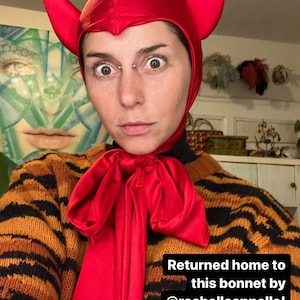 Devil Hood Red Devil Hood Vintage Devil Hood Devil Bonnet - Etsy