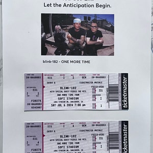 Custom Printable Concert Ticket, Digital Download - Etsy