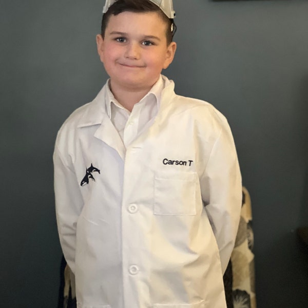 Personalized Kids Marine Biologist Lab Coat With Killer Whale ...