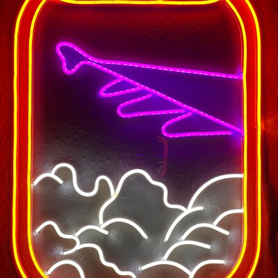 Wave Neon Sign LED Neon Sign, Wall Decor, Wall Sign, Water Neon Sign ...