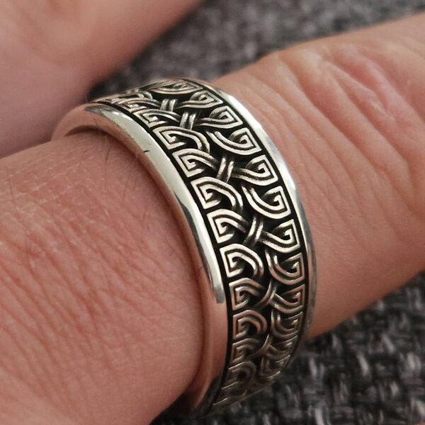 Celtic Knot Band - Sterling Silver - Etsy