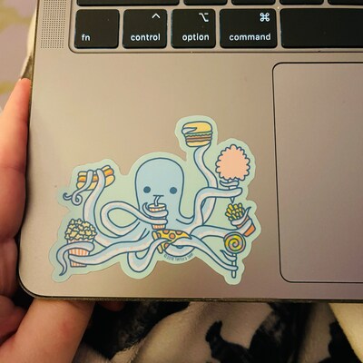 Octopus Sticker, Aquatic Decal, Ocean Animals, Funny Stickers, Fast ...