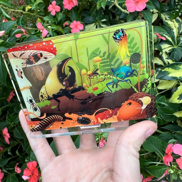 Katydid Circle Emboss Waterproof Sticker 3x3" - Etsy