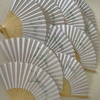 Personalised Paper Fans With Hand Lettering - Etsy UK