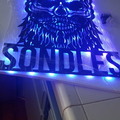 Masonic Monogram Metal Wall Art LED Lights, Custom Masonic Metal Sign ...