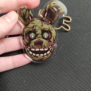 Springtrap, Spring Bonnie, Yellow Rabbit 2.5 Double-sided Acrylic Charm ...