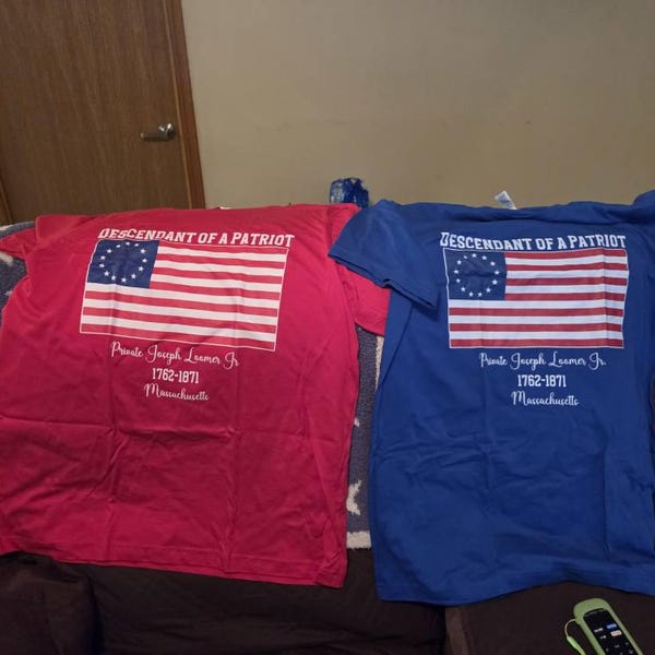 Custom Descendant of a Patriot Tshirt, Daughters of the American ...