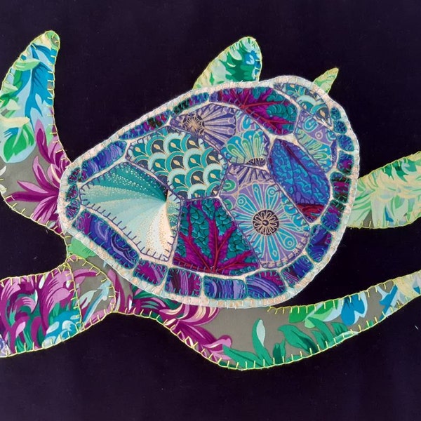 Sea Turtle Applique Pattern Snappy the Cute Little Water Creature Scrap ...