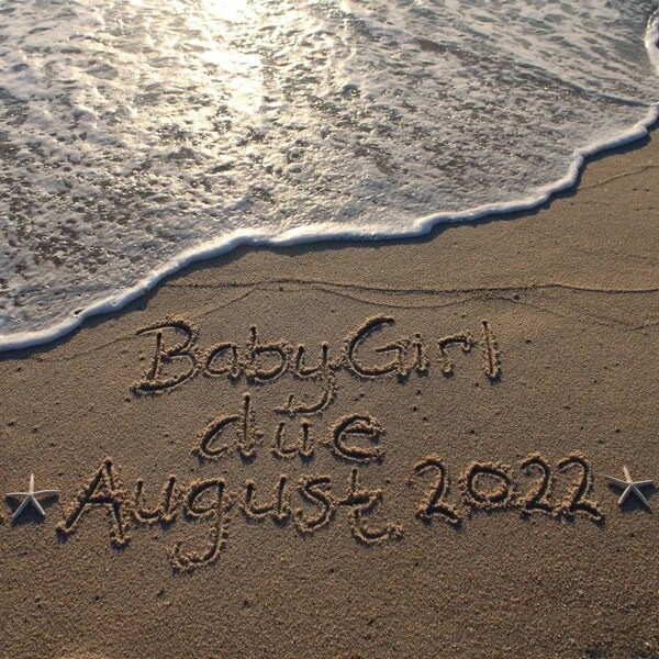 Beach Happy Birthday Card. Beach Writing, Sand Writing, Ocean, Beach ...