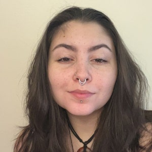 Gold Triple Stacked Beaded Septum Ring With Gap Piercing | Etsy