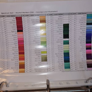 Kalour 300 Colored Pencil Set DIY Color Chart / Swatch - Etsy UK