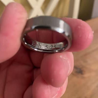 Personalized Gold Ring Set Custom Engraved Rings Stainless Steel Gold ...