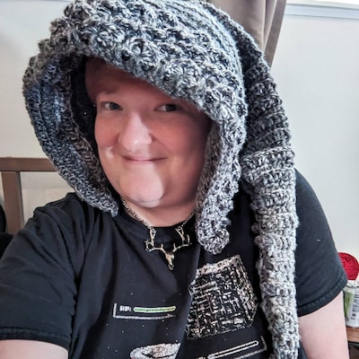 CROCHET Long Dragon Hood PATTERN, lauwis Elf Fae Pixie Hat Tutorial in ...