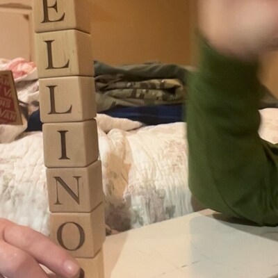 Baby Wooden Blocks Pregnancy Announcement Baby Photo Props Custom Wood ...