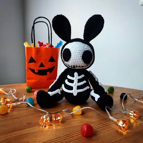 Duo Skeleton Bunny and Bat Crochet Pattern PDF English / French ...