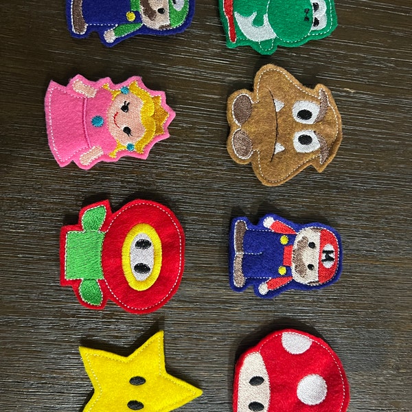 Mario Brothers Finger Puppets, Felt Finger Puppets, Finger Puppets With ...