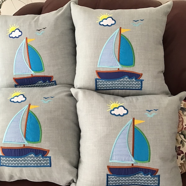 Sail Boat Applique Design. Sailing Boat Embroidery Applique Design ...