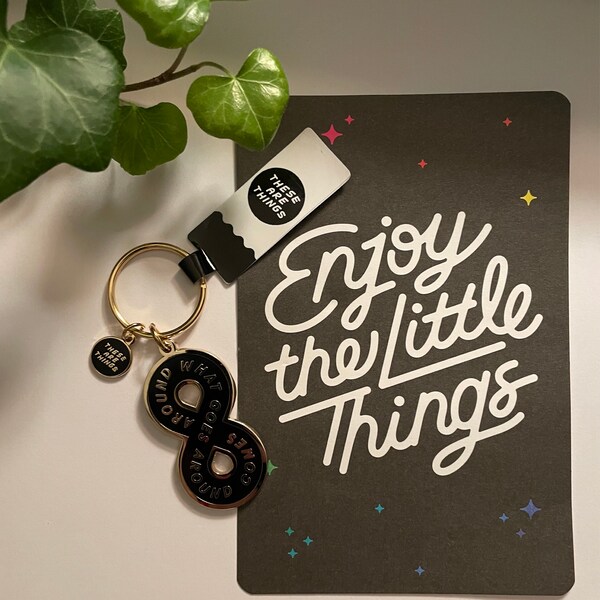 Karma Loop Enamel Keychain - Etsy