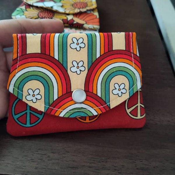 Bunny Mini Wallet ~ Gift Card Holder ~ Unique Gift ~ Hand Sewn Small ...