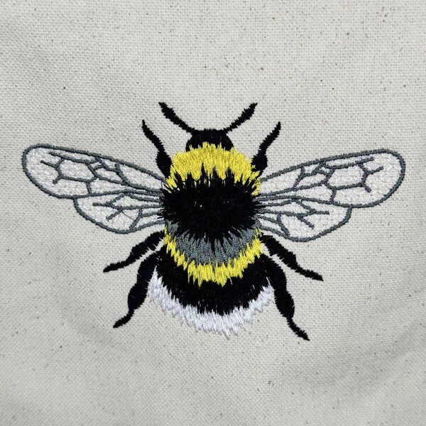 Furry Fuzzy Bumble Bee Embroidery Design Pattern, Instant Download for ...