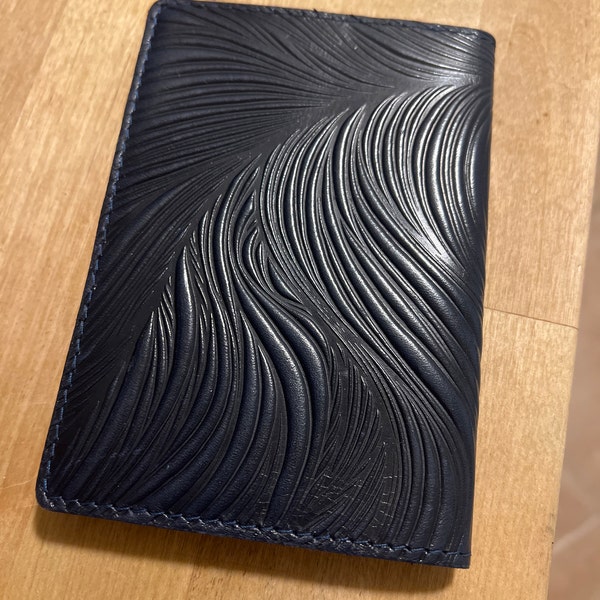 Personalized Unique Leather Wallet With Paisley Pattern Emboss Embossed ...