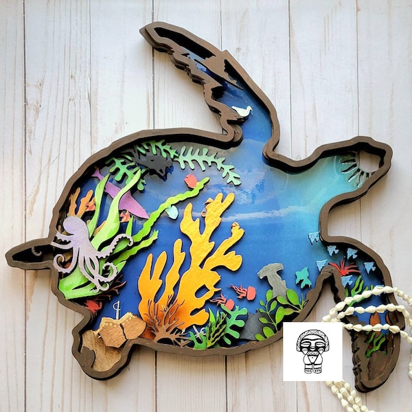 Digital File - 7 Layer Turtle Wall Art - Multi-layer - PDF - SVG - Etsy