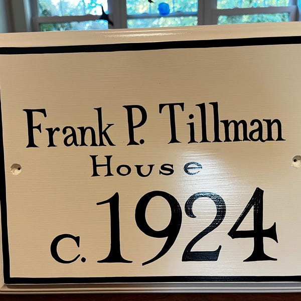 Circa Sign Hand Painted Wide Edge Rectangle for Historic House 14"x11 ...