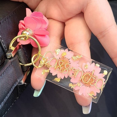 Wire Name Resin Keychain, Name Keychain, Wire Name Keychain, Wire Name ...