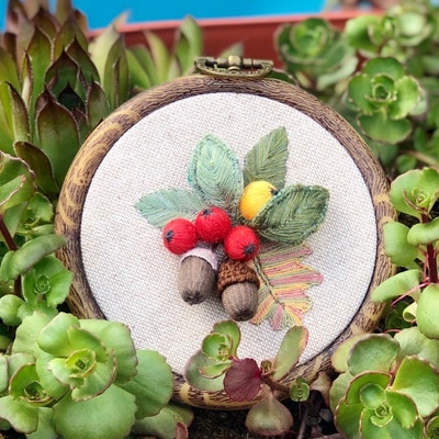 Berries for Birds Stumpwork Kit - Etsy Canada