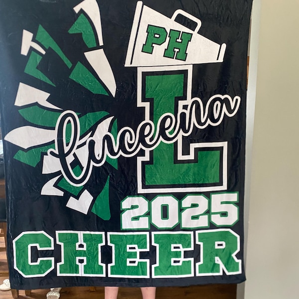 High School Senior Cheer Yard Sign, Personalized Cheerleader Sign With ...