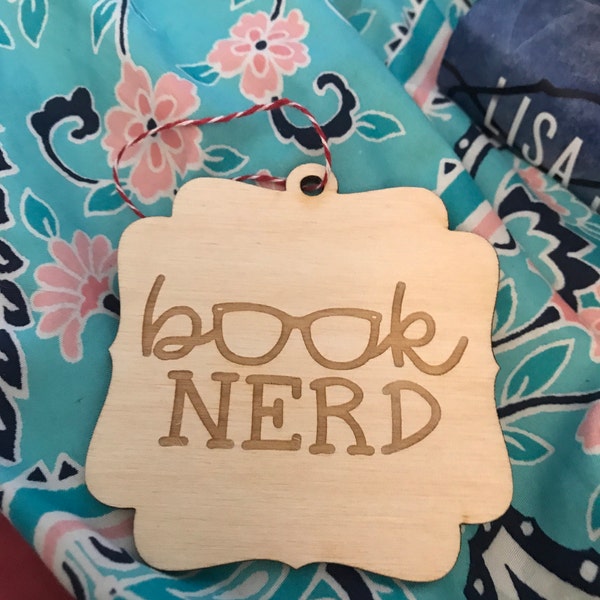 Book Nerd Ornament, Christmas Gift - Etsy