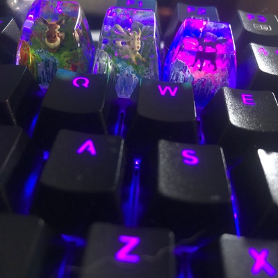 Leafeon Pokemon Keycaps anime Keycaps, Keycaps Handmade, Resin Keycaps ...