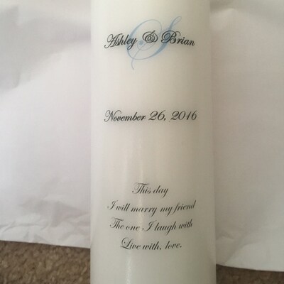 Personalized Unity Candle Set With Monogram, Wedding Candles, Weddings ...