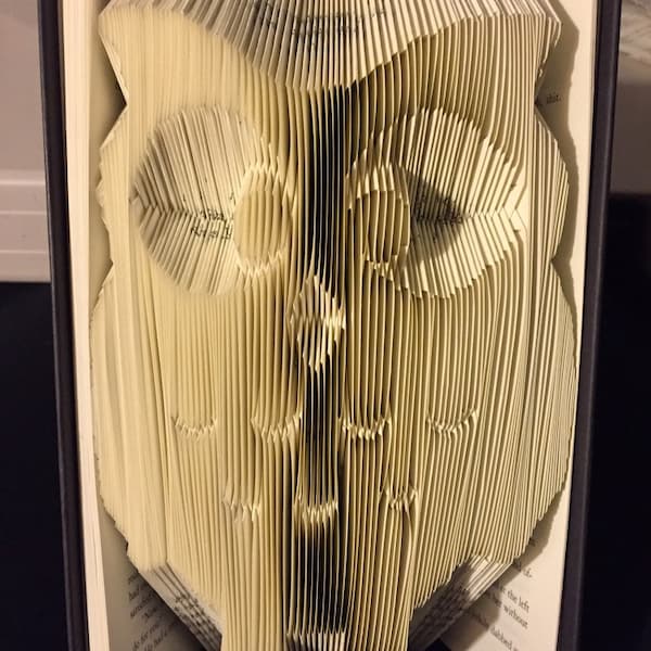 Owl Folded Book Art Pattern - Etsy