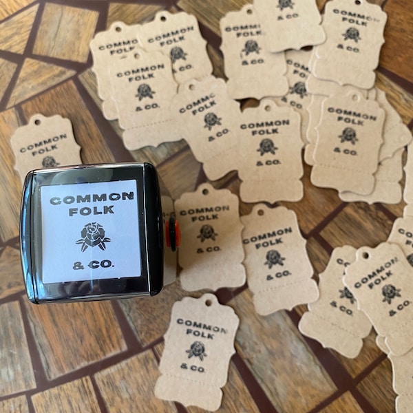 100 Perforated Hang Tags, Small Bracket Kraft Price Tags - Blank With ...