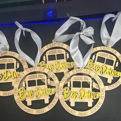 Bus Driver Ornament SVG, Best Bus Driver Ever Ornaments, Personalized ...