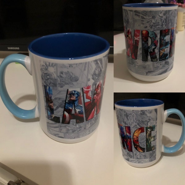 Personalized Name Marvel Gifts for Men Avengers Coffee Mug Customized ...