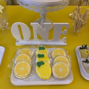 12 Count Sugar Cookies Cute Lemon Themed Decorated Sugar Cookies Gift ...