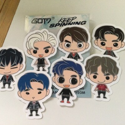 GOT7 Stickers Gotoon Keep Spinning/spinning Top Die-cut Weatherproof ...