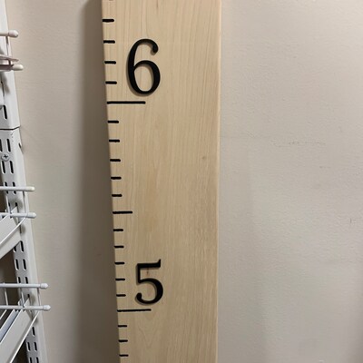 Hickory Growth Chart Ruler 3D, Wooden Measuring Stick for Kids, Giant ...