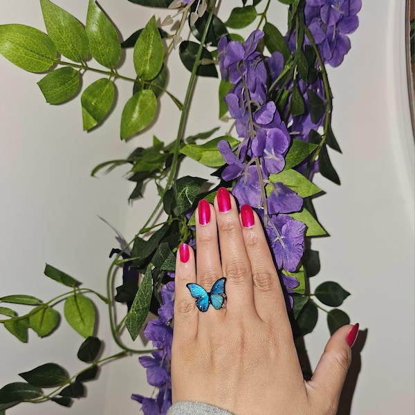 Butterfly Ring, Cute Butterfly Wings Rings, Vine-inspired & Adjustable ...