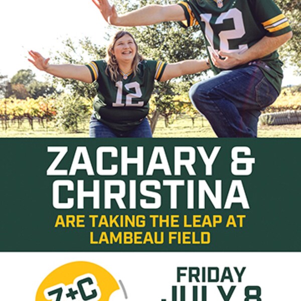 Football Fan Favorite Sports Ticket, Custom Invitation, Save the Date ...