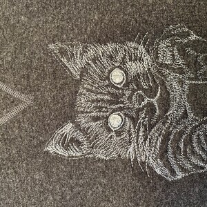 Cute Tabby Cat on a Light Background Machine Embroidery Design Cute ...