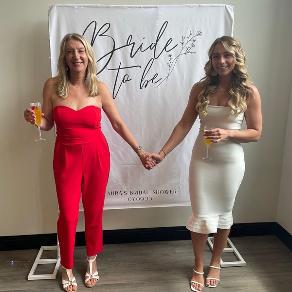 Bridal Shower Backdrop, Bride to Be Backdrop, Miss to Mrs, Bride to Be ...