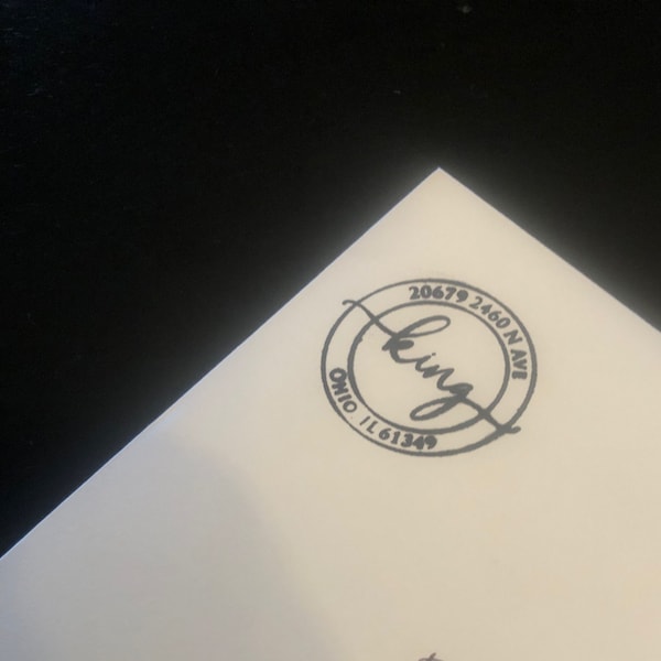 Address Stamp, Self Inking, Round Design, Personalized Custom Return ...