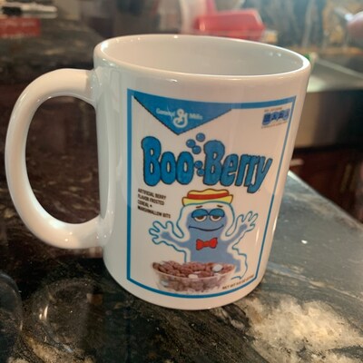 Boo Berry Cereal Box Vintage Image Shown on 11oz Coffee Mug, COLLECT ...